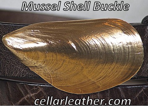 Mussel Shell Buckle - Cellar Leather